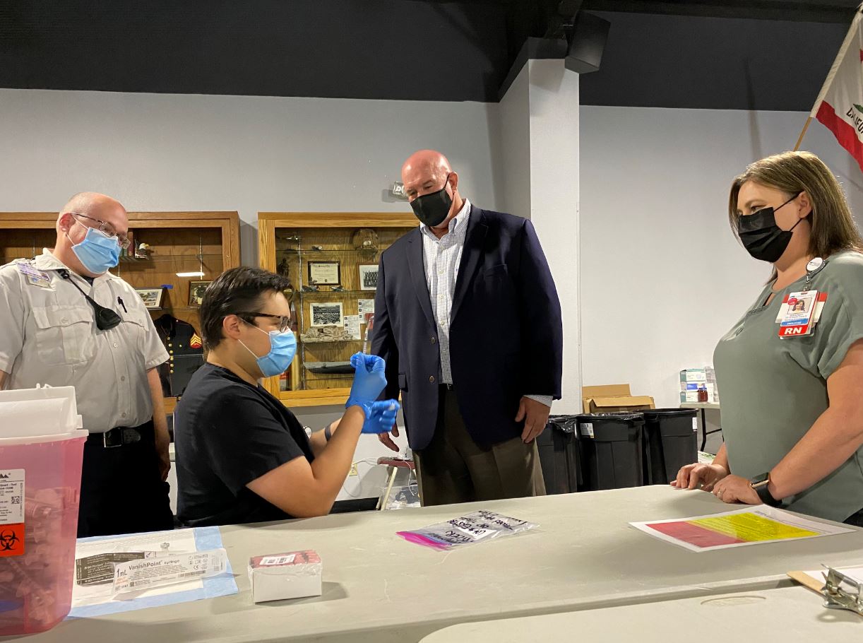 Tulare County Supervisor Dennis Townsend Visits COVID-19 Vaccination Clinic